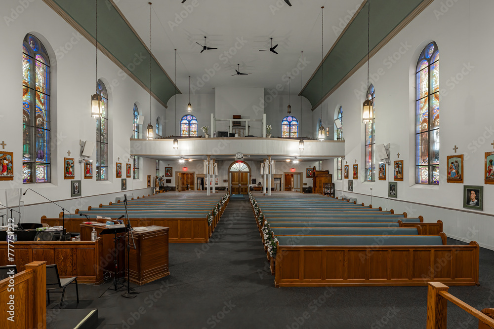 Detroit, Michigan -USA- April 2, 2024- Historic Sacred Heart Roman ...