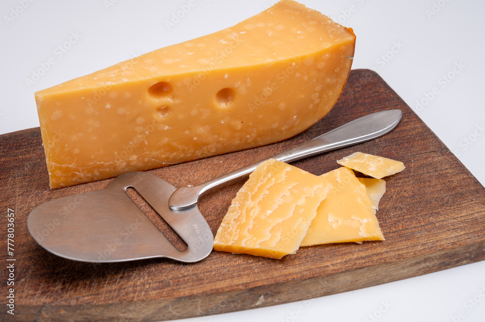 Cheese collection, Dutch very old 1000 days ripe hard cheeses made from ...