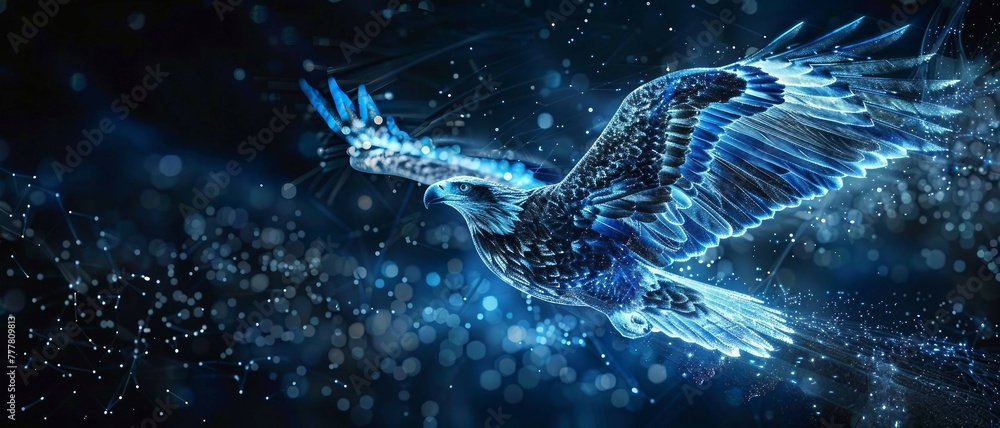 digital eagle with data streams , ai in aerial surveillance and ...