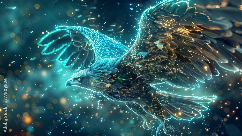 digital eagle with data streams , ai in aerial surveillance and ...