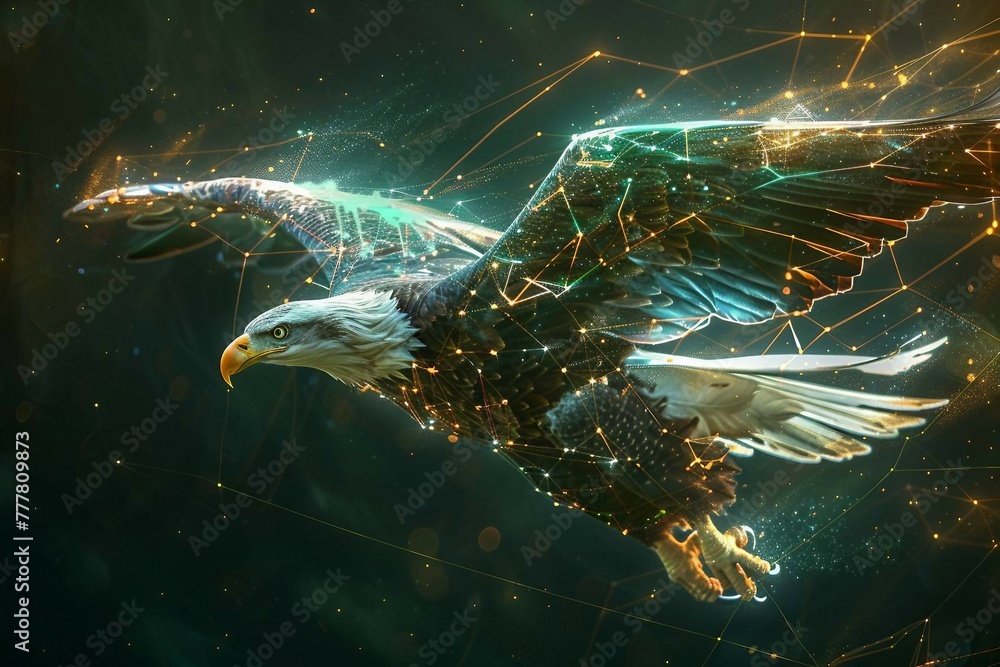 digital eagle with data streams , ai in aerial surveillance and ...