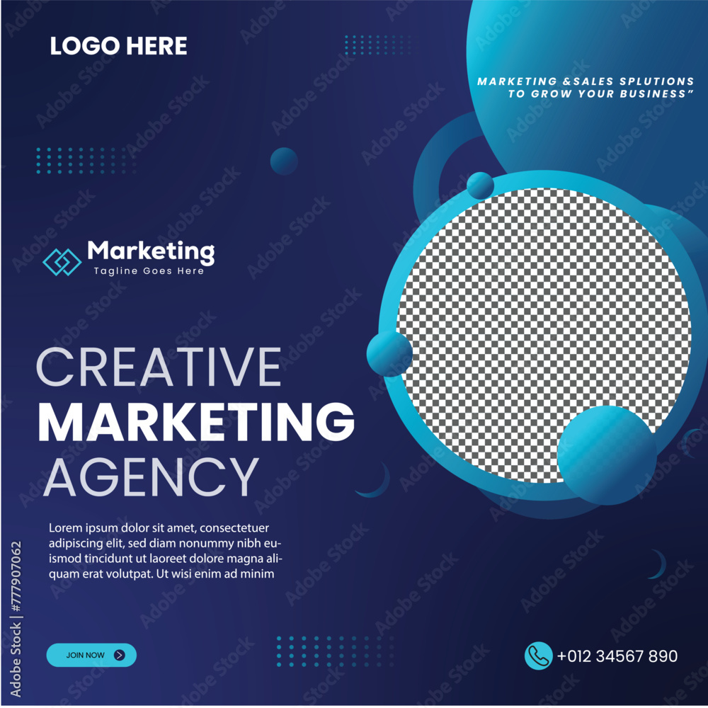 Social Media Design For Creative Marketing Agency , Vector Design for ...