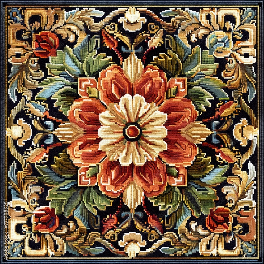 Historical cross stitch patterns, antique embroidery designs, seamless ...