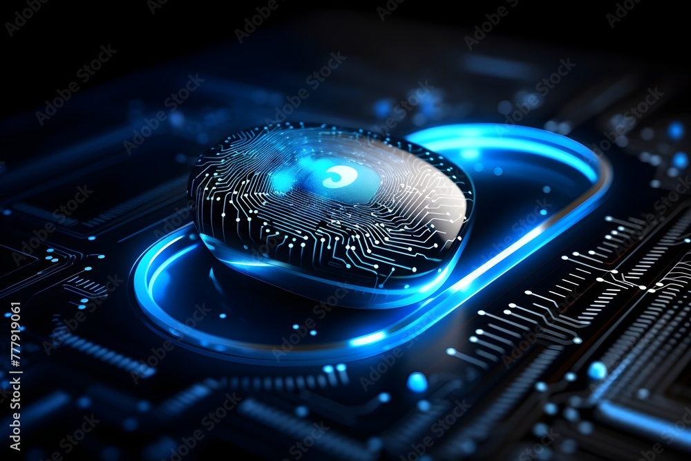 Futuristic Fingerprint Scanner Enhancing Robust Transaction Security And Cybersecurity Protocols