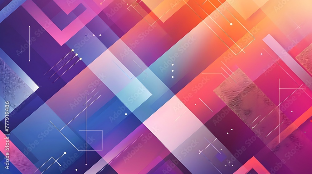 Geometric shapes with gradients and rounded corners diagonal Stock ...