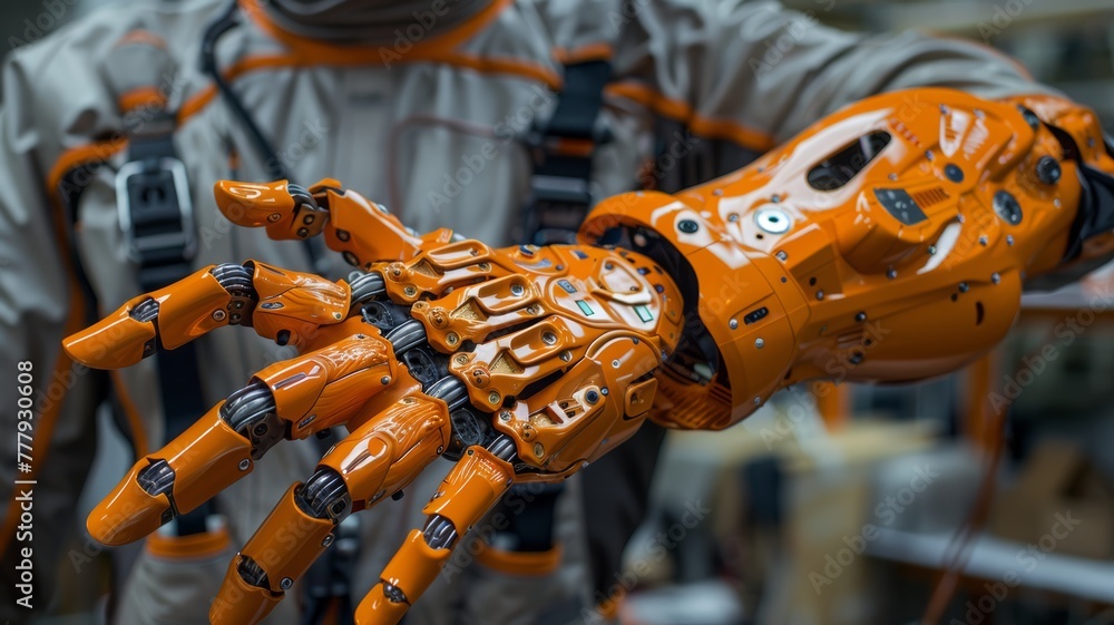 Smart prosthetics lab with customizable limbs Stock Illustration ...