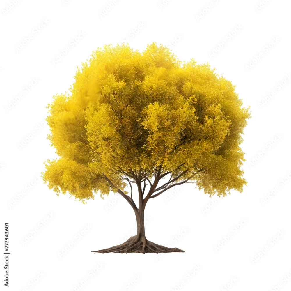 Isolated Golden Wattle Tree on a transparent background, PNG format Stock Photo | Adobe Stock