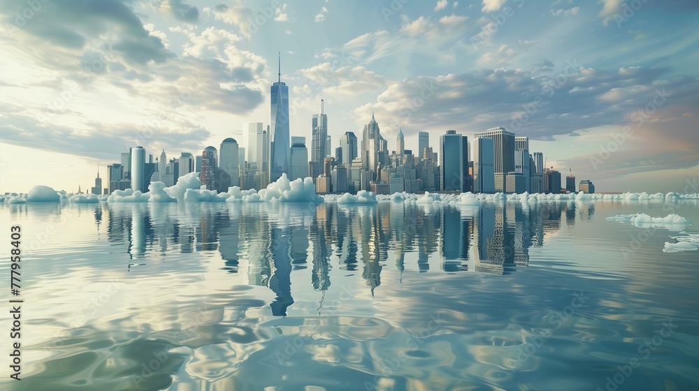 Fotografie, Obraz An apocalyptic vision of a major citys skyline ...