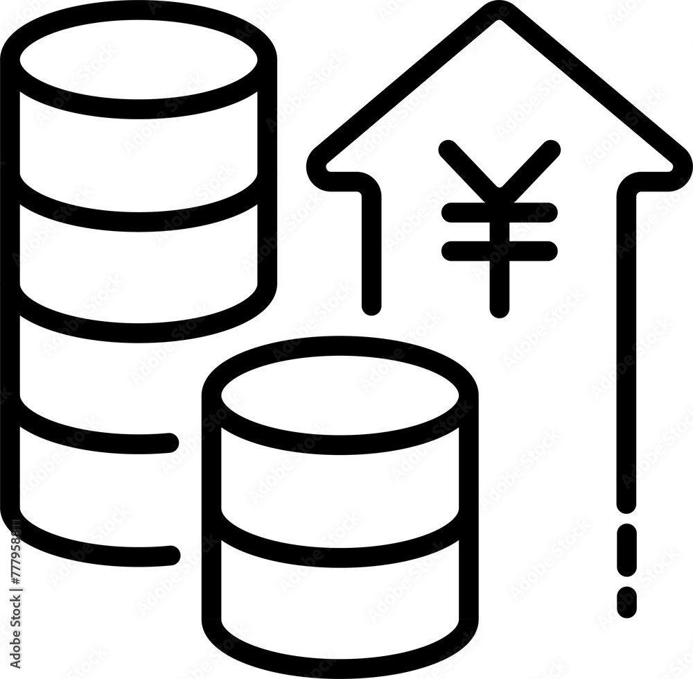 円高を表すアイコン/円高騰/円相場/日本円/イラスト Stock Illustration | Adobe Stock