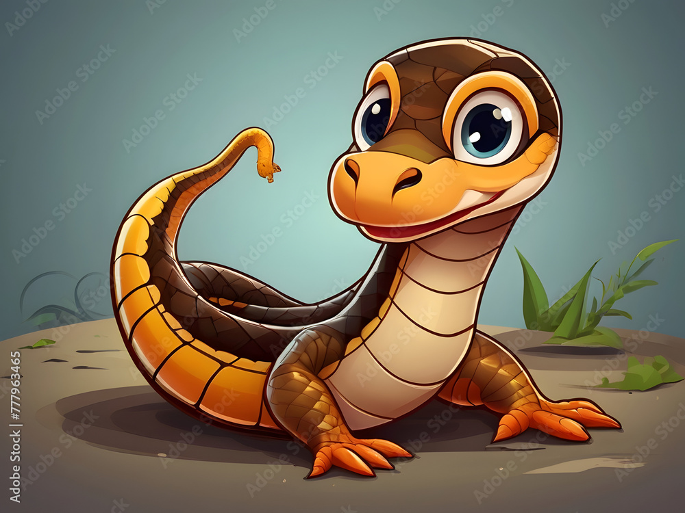 "Whimsical AI: Cute Snake Character for Instagram" "Tech-Savvy Serpent ...