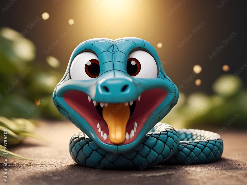"Whimsical AI: Cute Snake Character for Instagram" "Tech-Savvy Serpent ...