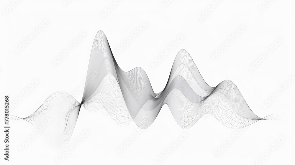 Single Line Drawing style, simple lines consisting of two curves above ...