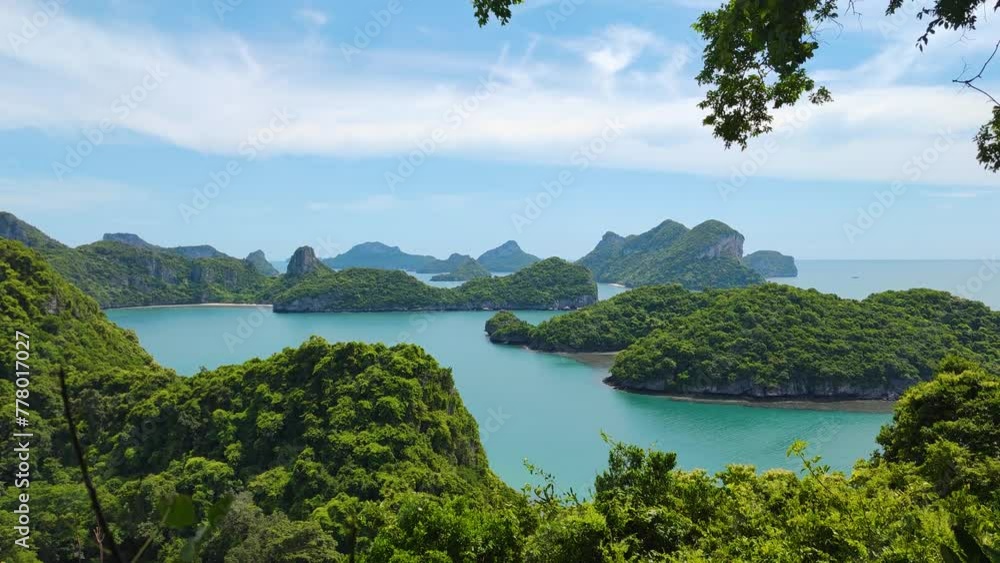 Landscape nature view point of Angthong Islands National Marine Park ...