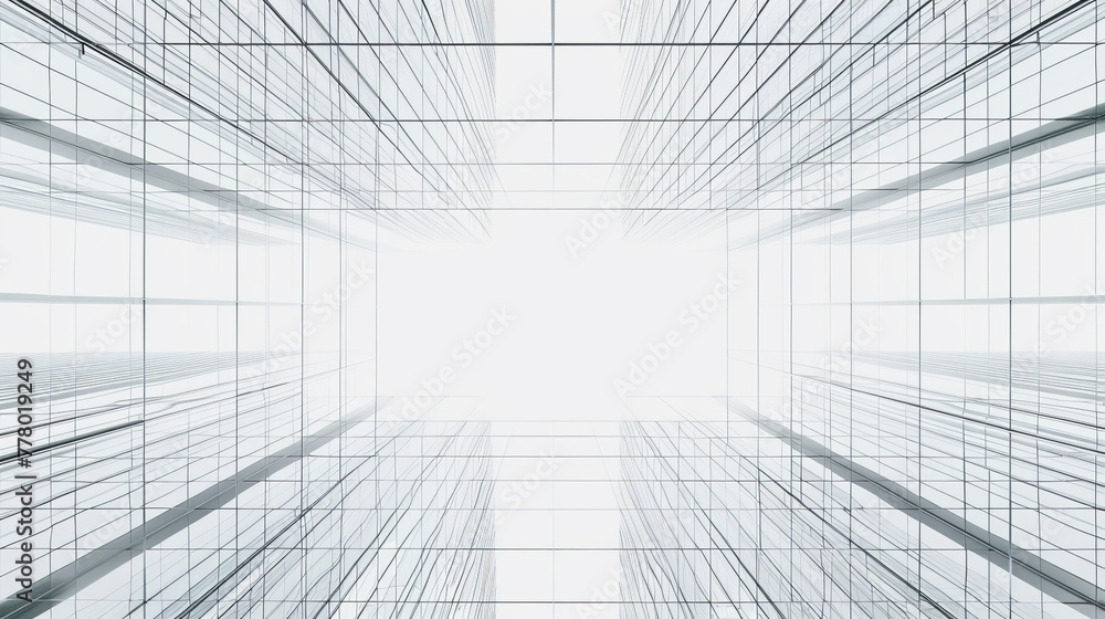 A minimalist background with light grey and white grid patterns ...