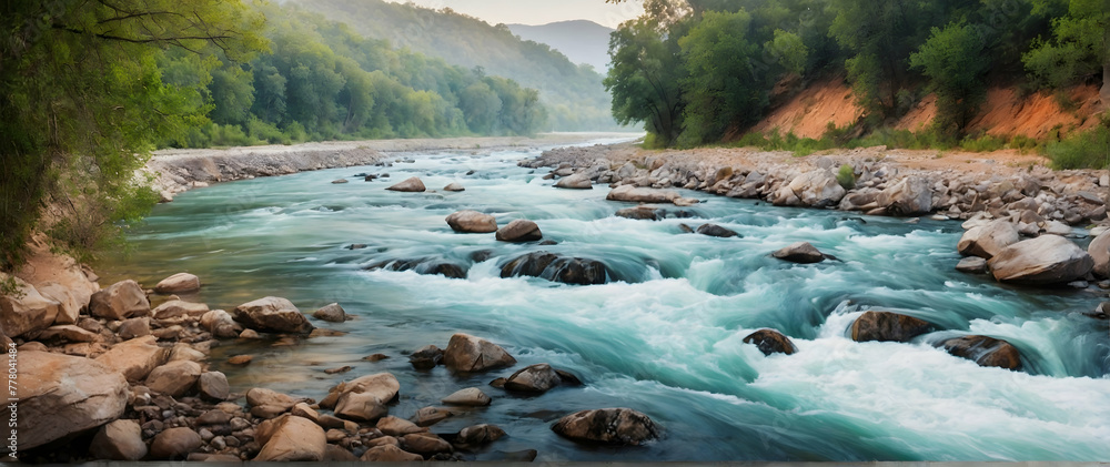 Photo real as River Reverie A meandering river journey captured in ...