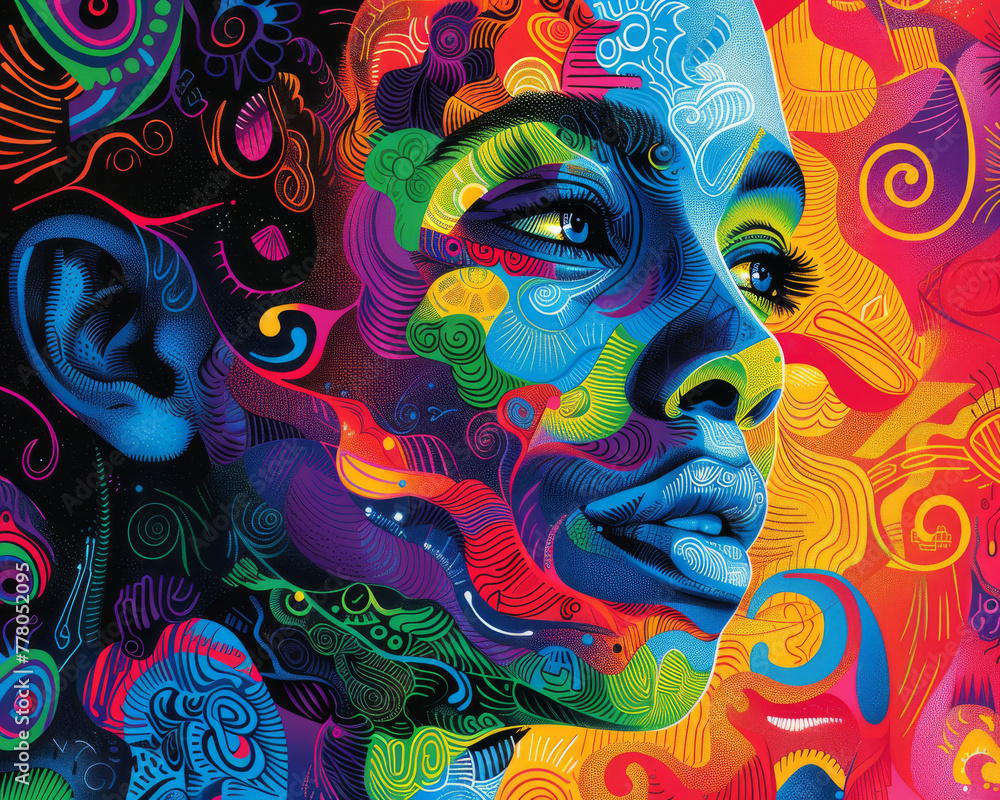 Design a vibrant and inclusive artwork celebrating the diversity and ...