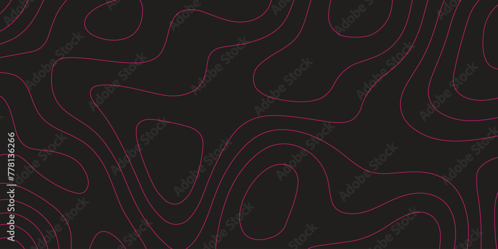 Topographic map. Background with wave line particle elements ...