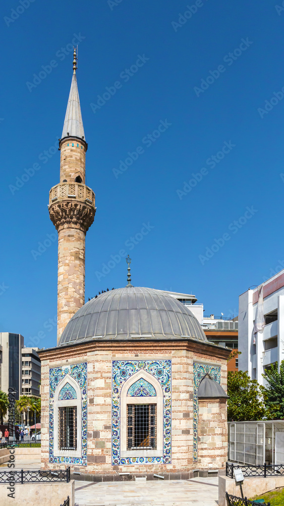 Vibrant Konak or Yali Mosque at Konak square in Izmir, 18th century ...