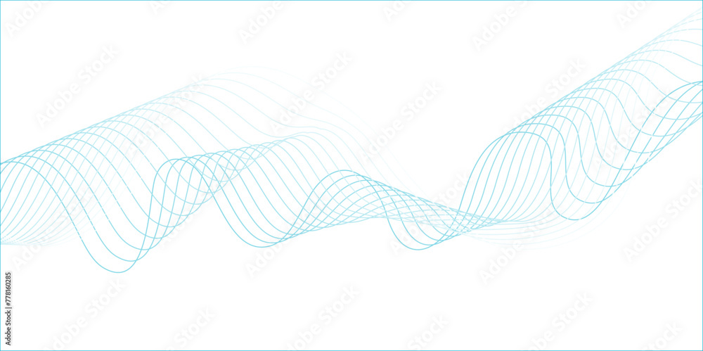 White wave curve lines banner background design. Abstract soft wave ...