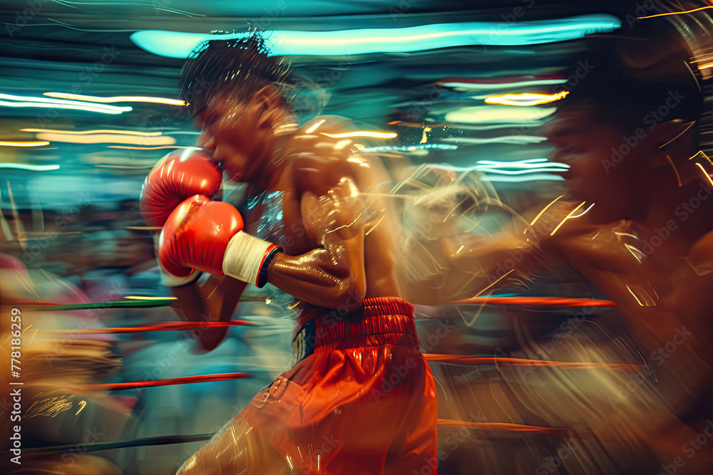 Gritty Muay Thai Fight Photography Slow Shutter Showcases Passion and ...