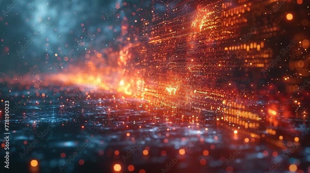Digital Binary Data And Streaming Binary Code Background Wallpaper Of Binary Code Concept