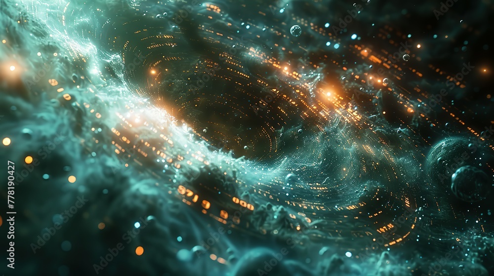 Digital Binary Data And Streaming Binary Code Background Wallpaper Of
