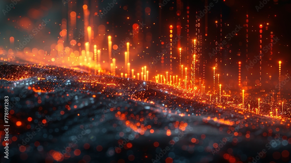 Digital Binary Data And Streaming Binary Code Background Wallpaper Of Binary Code Concept