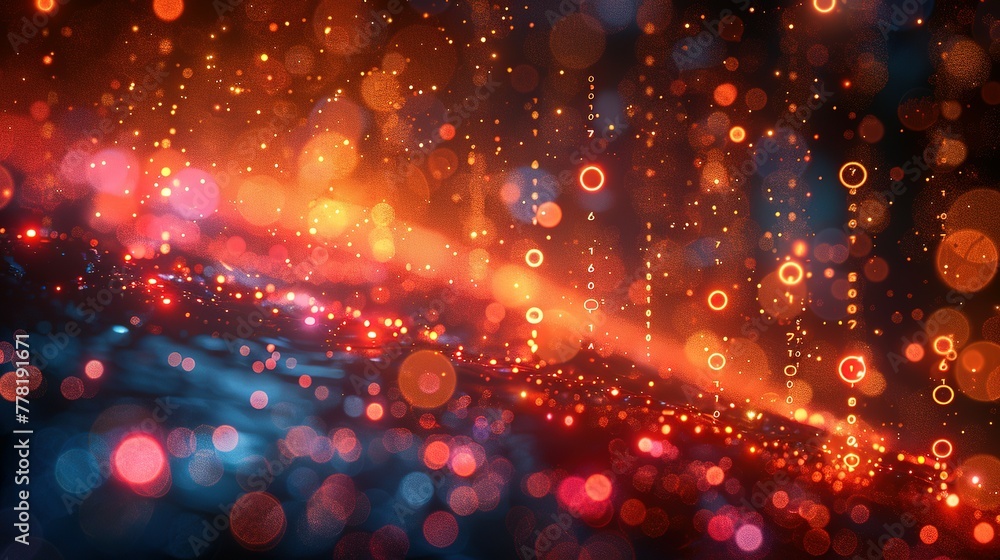 Digital binary data and streaming binary code background. Wallpaper of ...