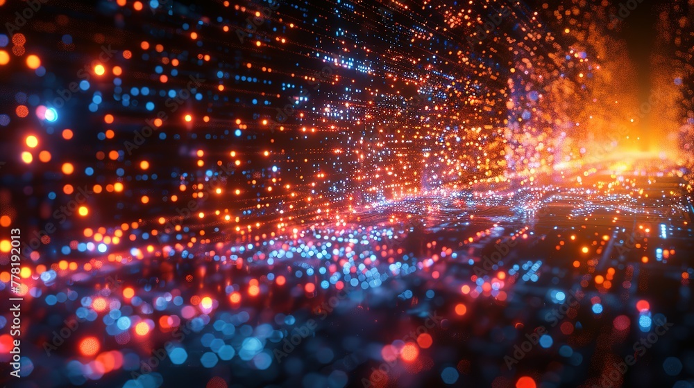 Digital Binary Data And Streaming Binary Code Background Wallpaper Of Binary Code Concept