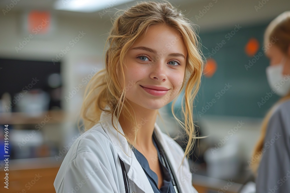 Allergist Conducting Skin Prick Test Scene of an allergist conducting a ...
