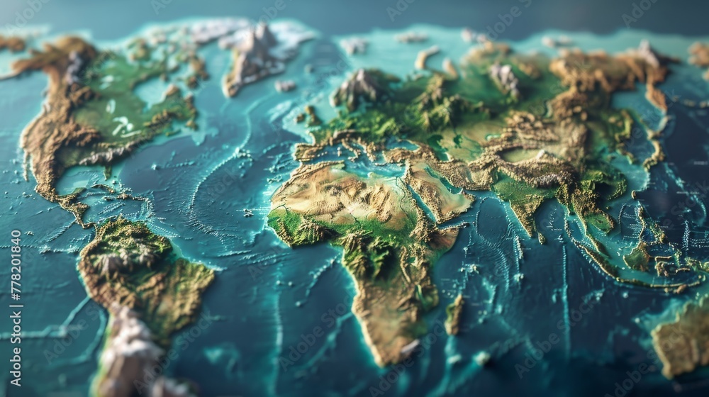 Interactive 3D World Map for Educational Platforms. Stock Photo | Adobe ...