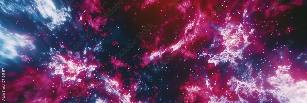 A space-themed abstract that captures the chaotic beauty of a nebula ...