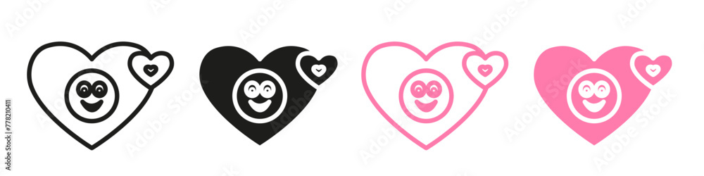Heart Icon Expressing Positive Emotions and Romantic Love Feelings ...