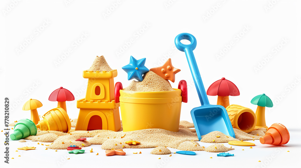 Bucket and shovel clipart for building sandcastles Stock Illustration ...