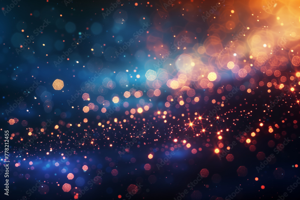 Abstract blue and yellow blurred lights background wallpaper Stock ...