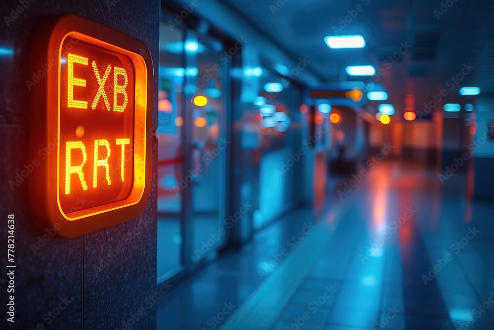 Emergency Urban Evacuation Route Photo of signage indicating urban ...