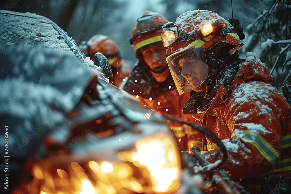 Emergency Vehicle Extrication Photo of emergency responders using tools ...