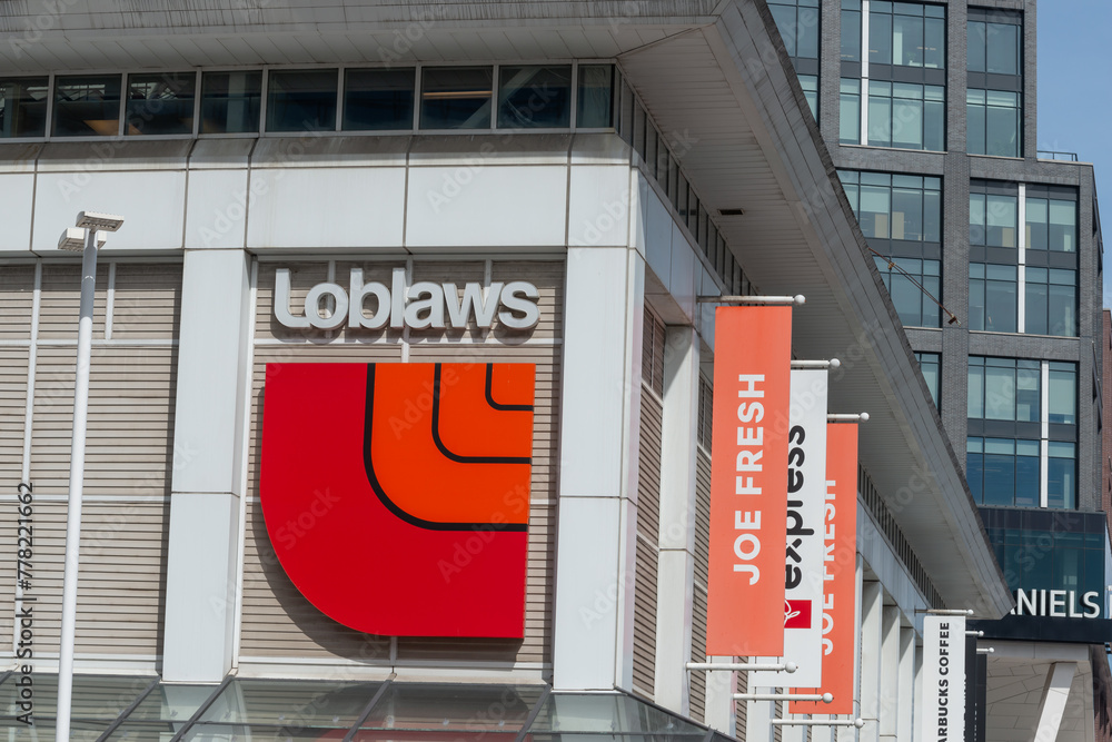 exterior building and sign of Loblaws, a grocery store, located at 10 ...