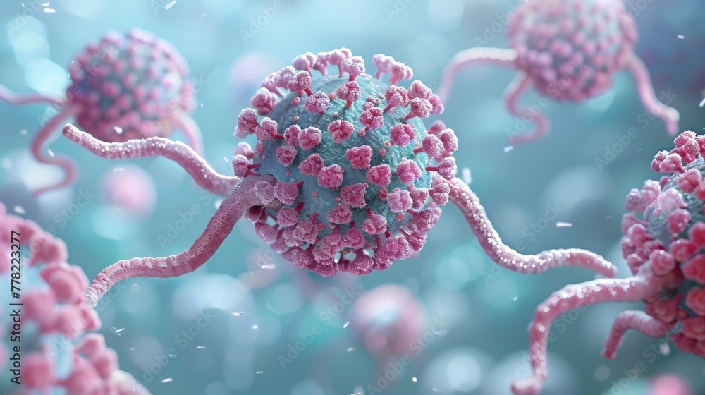 Human papillomaviruses HPV, viruses uterus cervical cancer virus ...