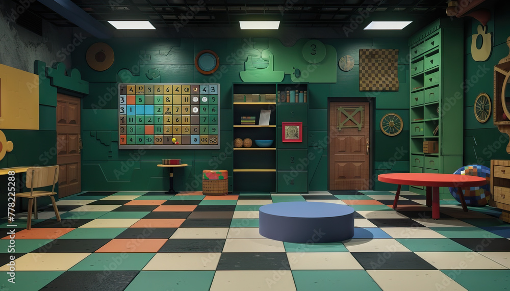 Mystery Puzzle Room A Puzzle Themed Room Set With Clues Puzzles And Interactive Challenges