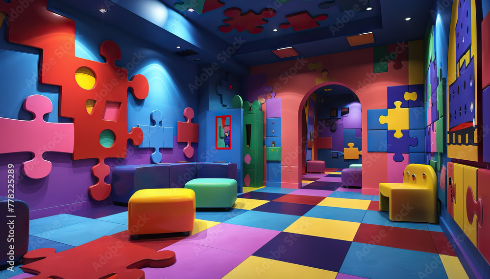 Mystery Puzzle Room: A puzzle-themed room set with clues, puzzles, and ...