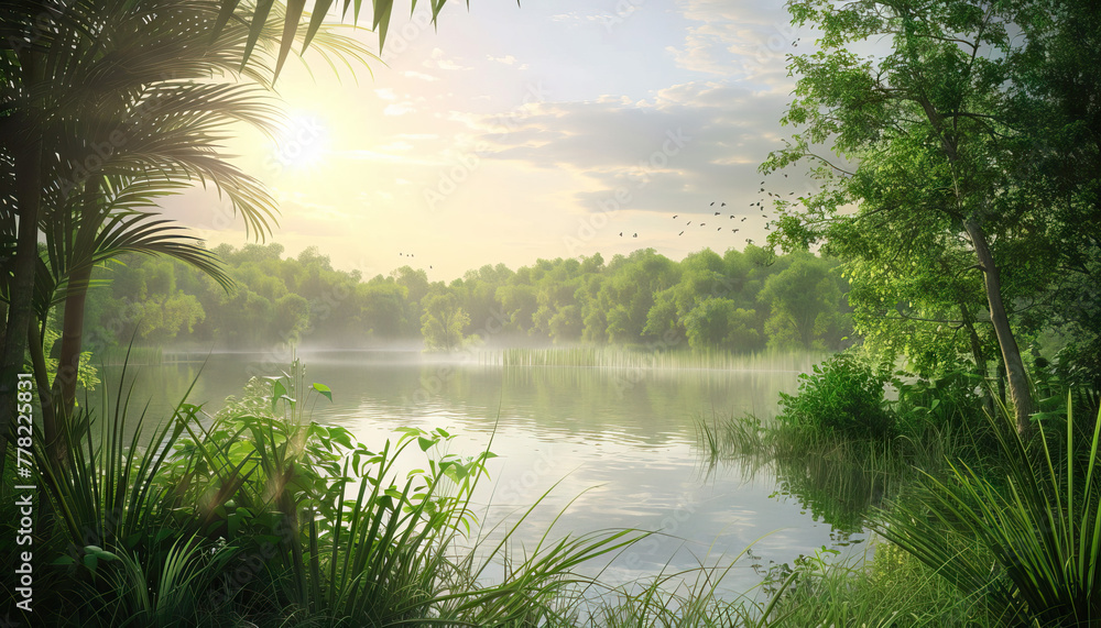 Nature Documentary Habitat: A natural habitat set with wildlife props ...