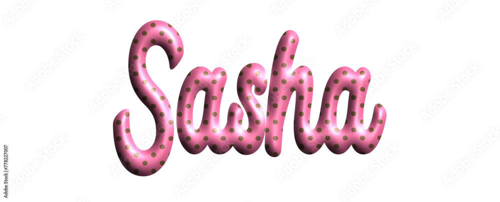 Sasha - pink color with dots, fabric style -name - three-dimensional ...