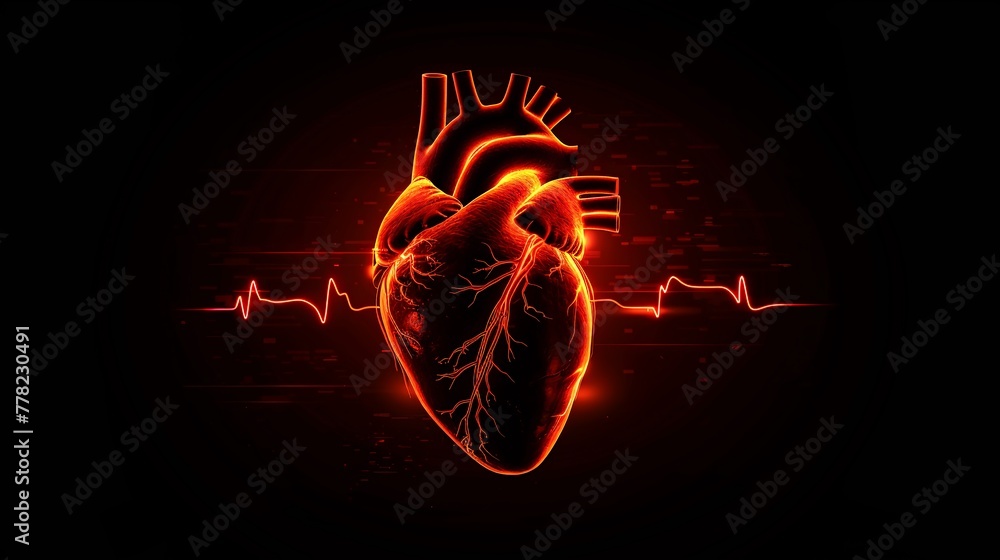 heart beat lifeline anatomy cardiovascular organ pulsation rhythm vital ...