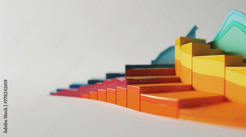 Stacked area chart showing historical asset class performance over ...