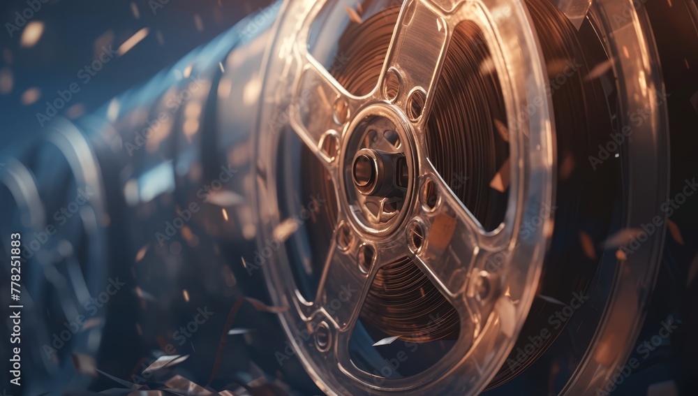 Movie film reel background. Film and movie production concept. Movie ...