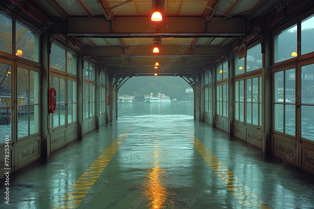 Floating Ferry Terminal Floating terminal where ferries dock to pick up ...