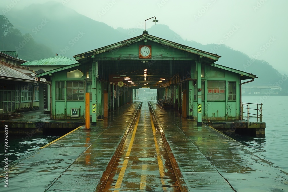 Floating Ferry Terminal Floating terminal where ferries dock to pick up ...