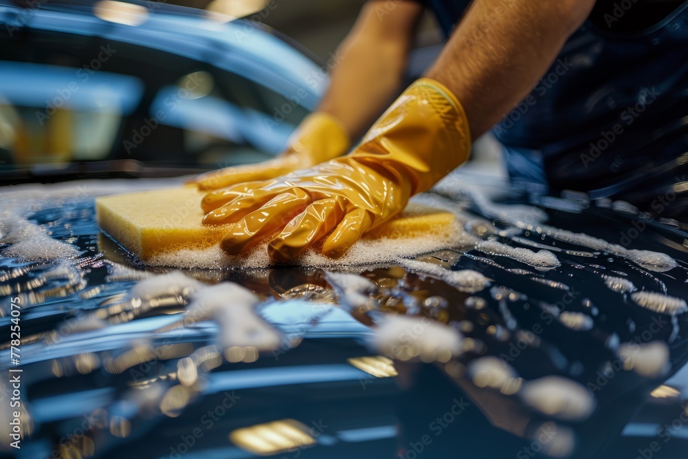 Car washing service, automated car wash, hand washing, polishing car ...