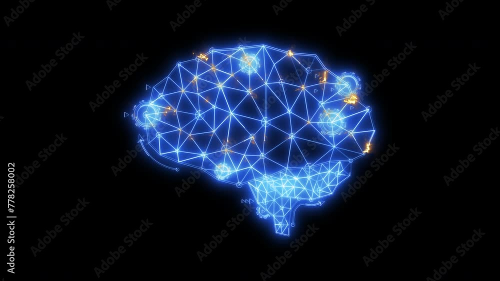 AI artificial intelligence, machine learning concept, big data, cloud computing, computer ...